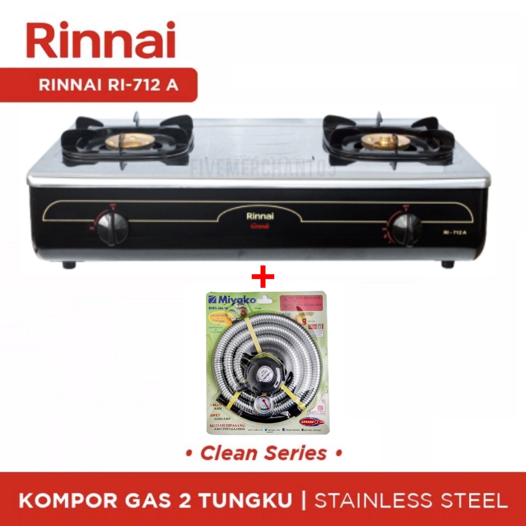Jual Kompor Gas Rinnai RI 712 A Top Plate Buka Tutul Api Besar Api ...
