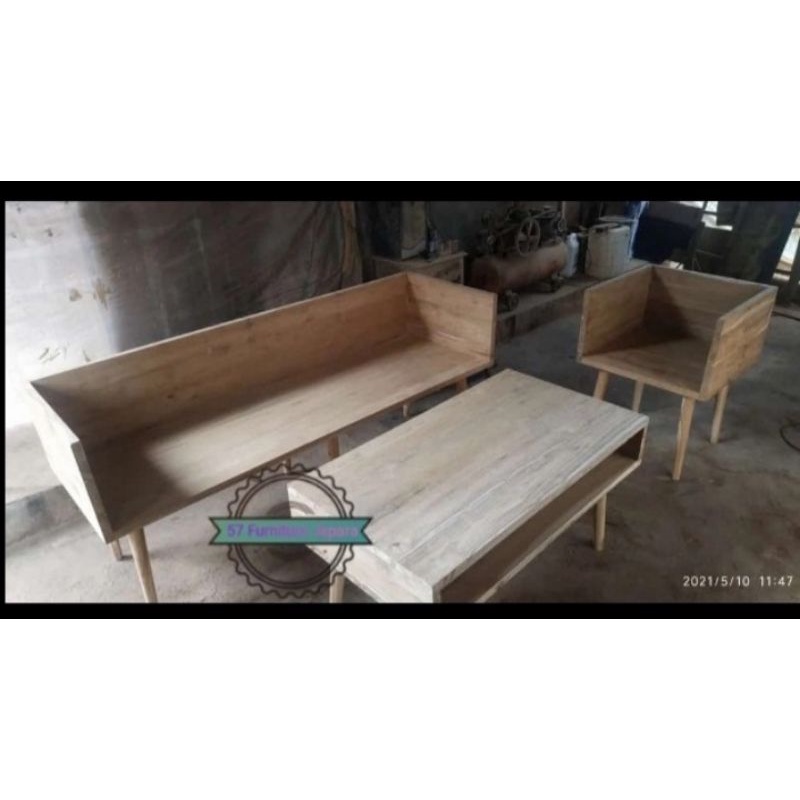 Jual Meja kursi tamu model retro jati mentahan | Shopee Indonesia