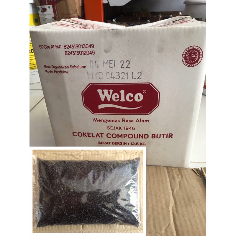Jual Meses PREMIUM Welco 250g | Cokelat Compound Butir | Shopee Indonesia