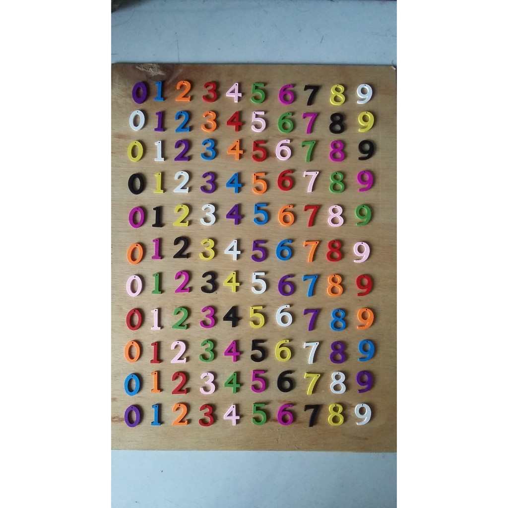 Jual Wooden button / scrapbook / kancing kayu - Number | Shopee Indonesia
