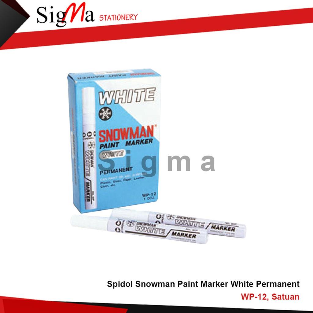 Jual SNOWMAN Paint Marker PUTIH Permanent WP-12 (PCS) | Shopee Indonesia