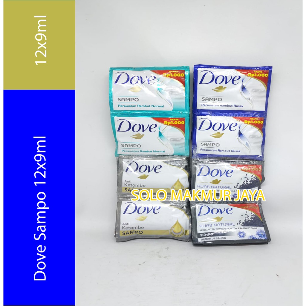 Jual Dove Shampoo Sampo Sachet Renceng Isi 12 pcs x 9 ml | Shopee Indonesia