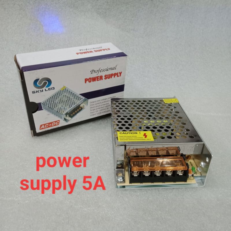 Jual Adaptor Trafo 5A Power supply untuk Lampu LED STRIP / conektor ...