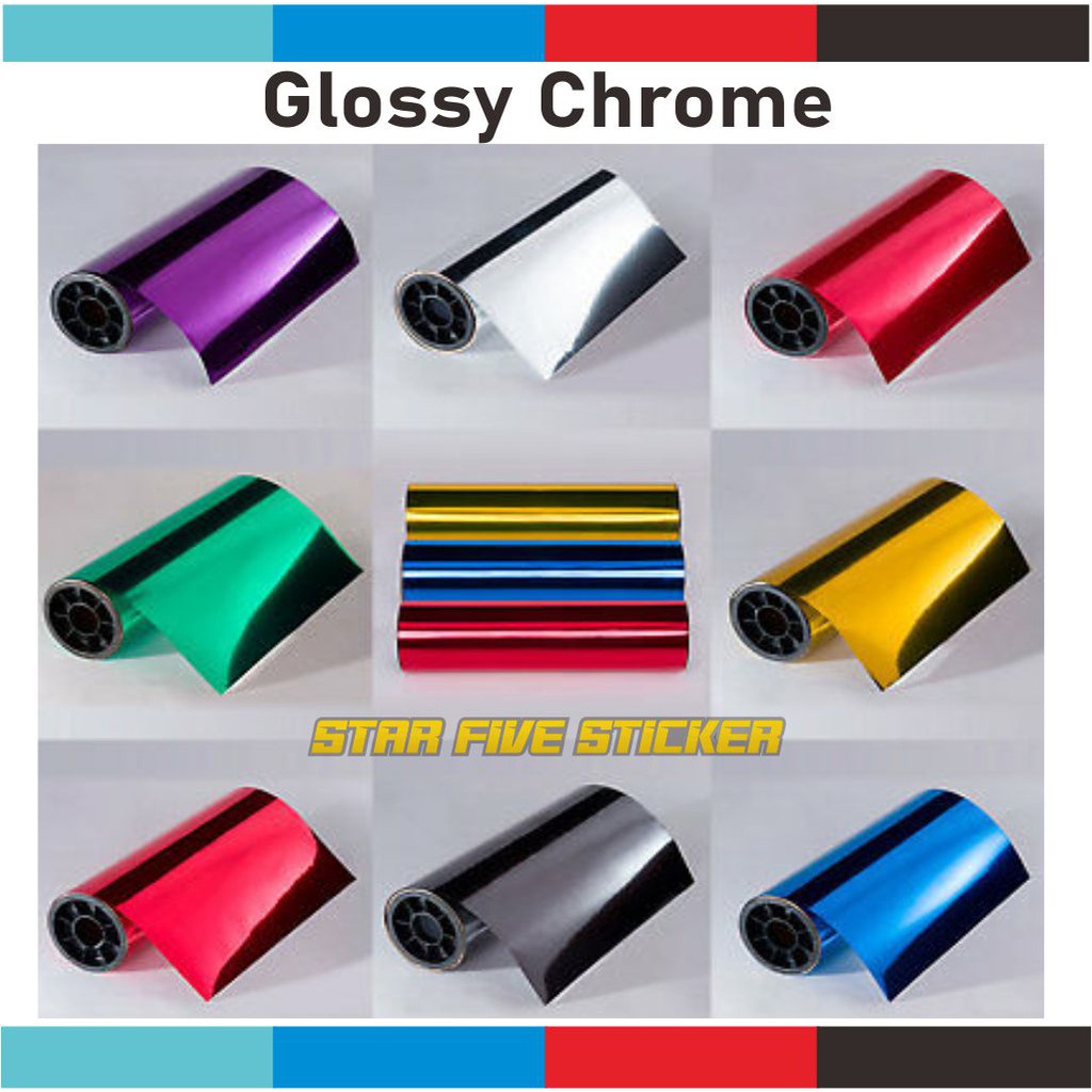 Jual Stiker Skotlet Motor Mobil Metalik Cermin Mirror glos | Shopee ...