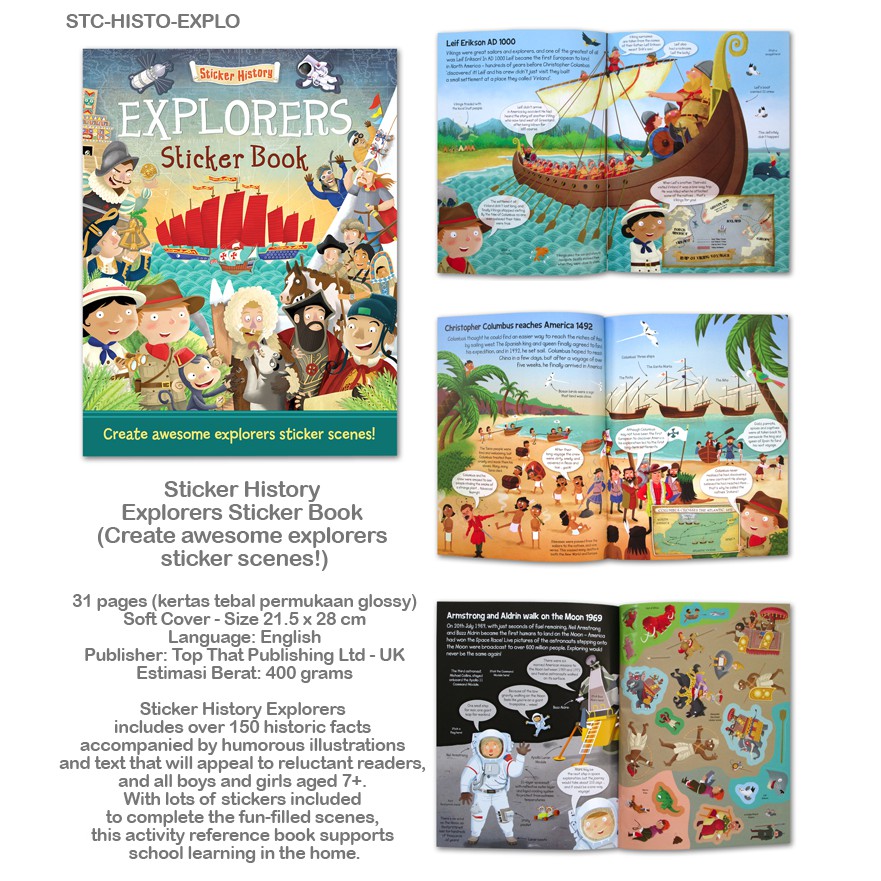 Jual BUKU STIKER Sticker History Ancient Egyptian Sticker Book (Create ...