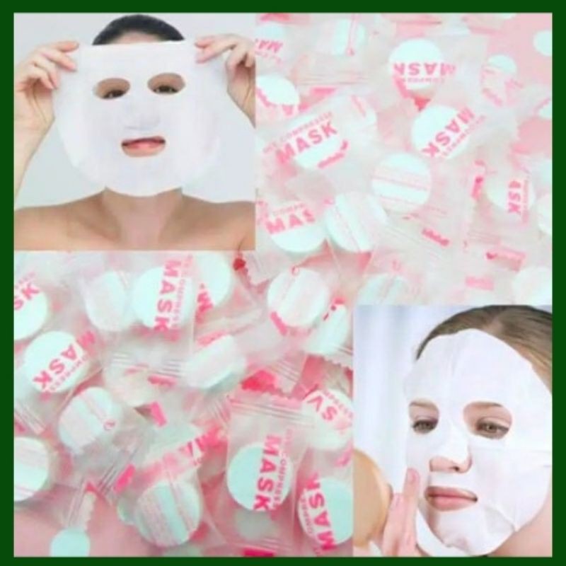 Jual Tissue Bulat Mini Travel Sekali Pakai / Masker Wajah Kompres Towel ...