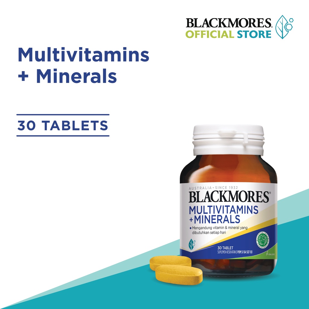 Jual Blackmores Multivitamins + Minerals 1 Tablet Sehari Isi 30 Tablet (Membantu Memelihara ...