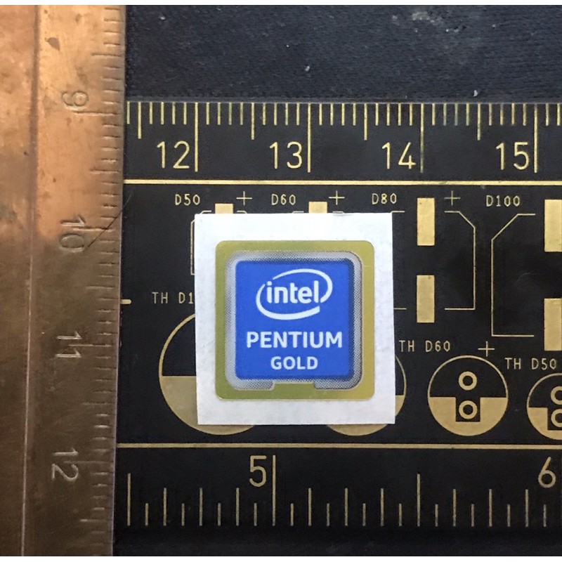 Jual Sticker stiker logo intel Pentium Gold ori ukuran kecil | Shopee ...