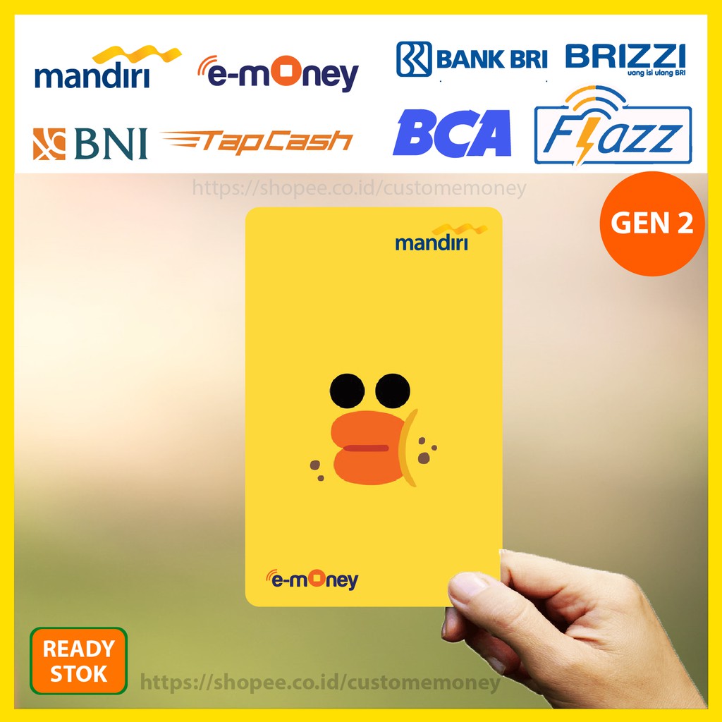 Jual KARTU EMONEY CUSTOM GAMBAR BEBEK SALLY ETOLL E-MONEY MANDIRI FLAZZ ...