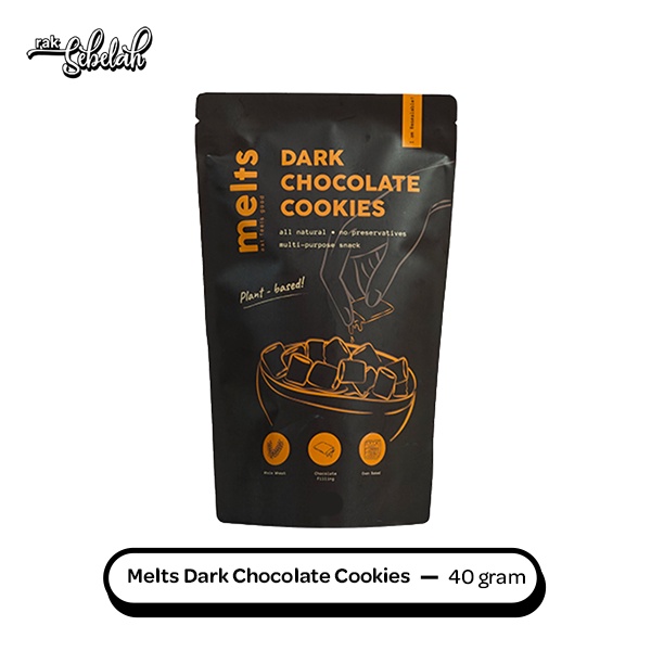 Jual Melts Dark Chocolate Cookies 40gr Vegan | Plant Based | Healthy ...