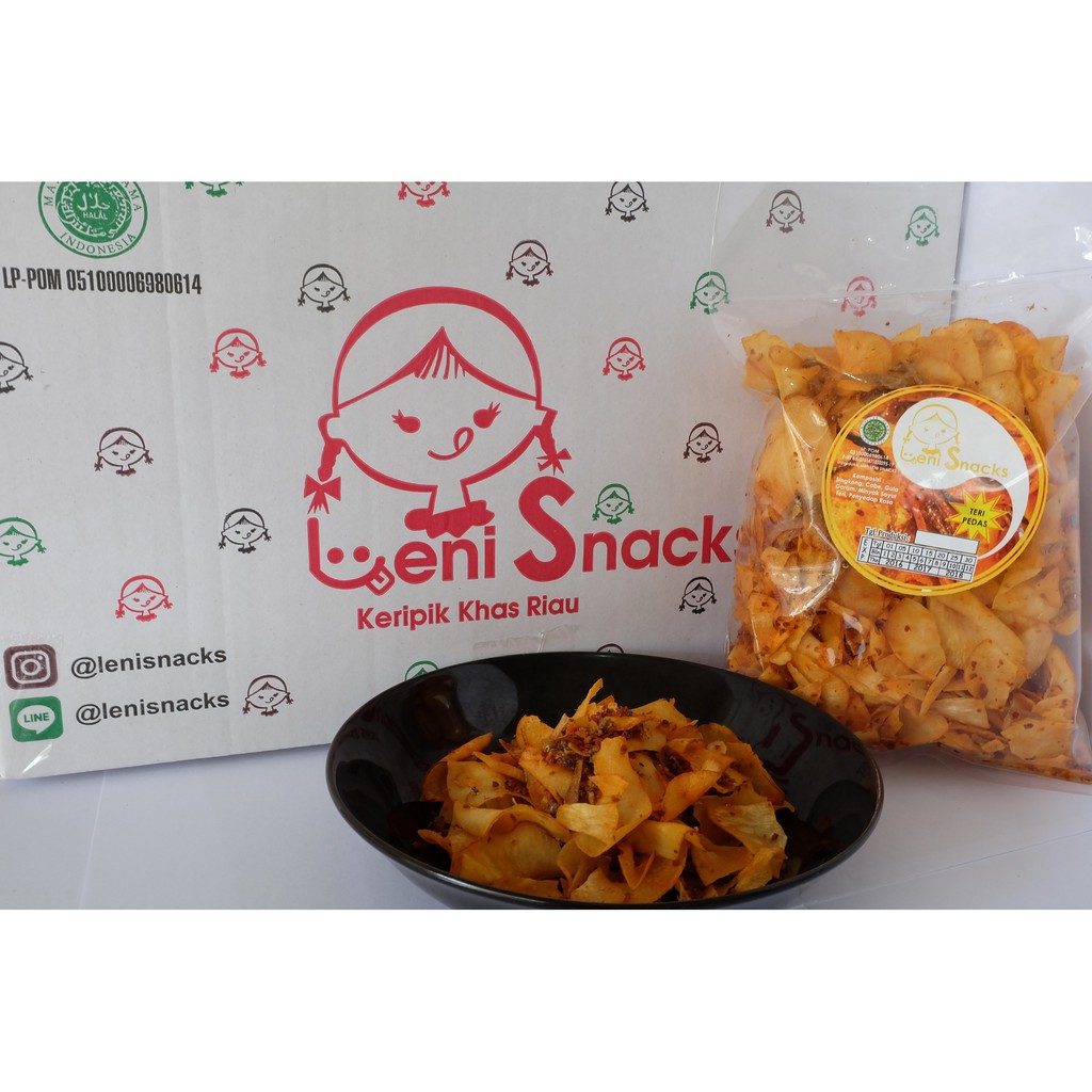 Jual Leni Snacks Keripik Singkong Teri Pedas | Shopee Indonesia