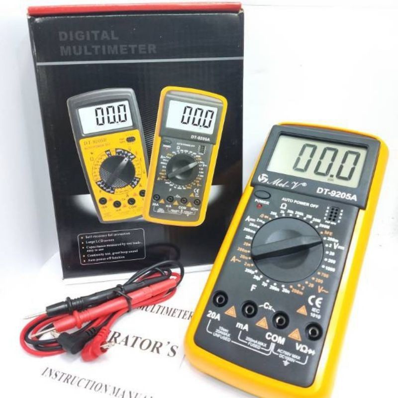Jual Multitester / Multimeter / Avometer DIGITAL DT-9205A DT9205A ...