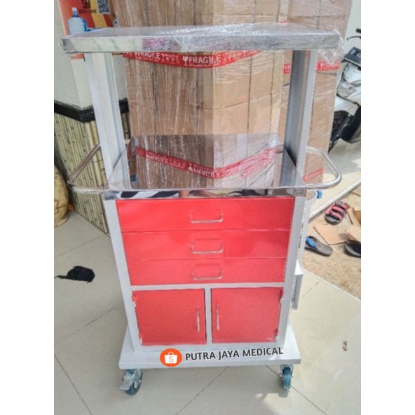 Jual troli emergensi new / emergency trolley medis | Shopee Indonesia