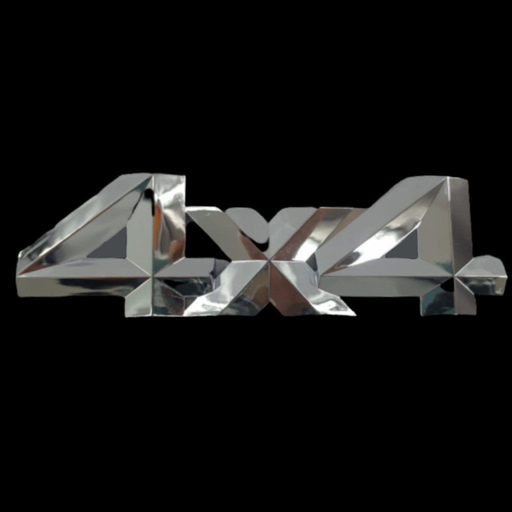 Jual Stiker MOBIL 4X4 Emblem Chrome Warna Chrome Include Perekat 3M ...