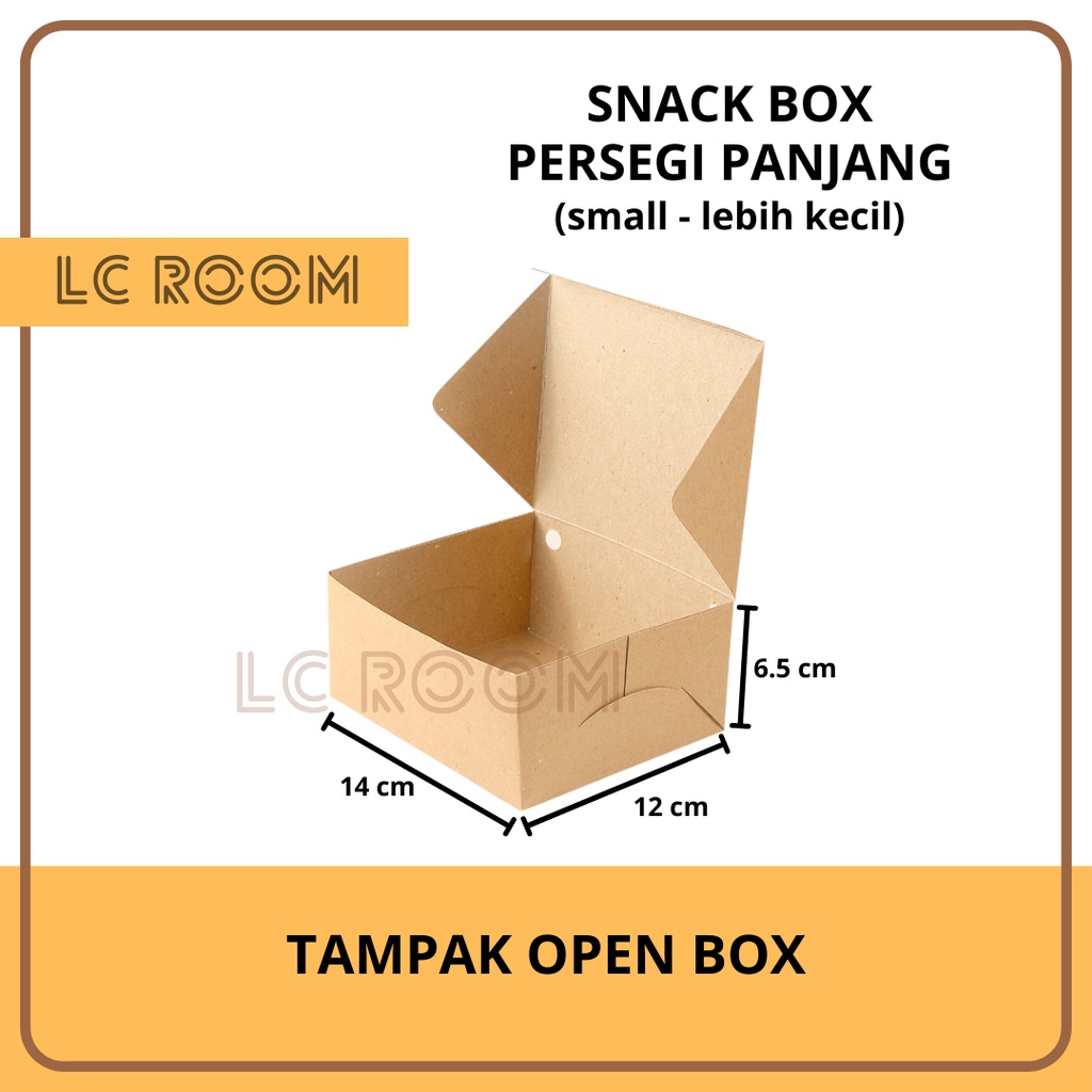 Jual PAPER SNACK BOX GORENGAN KRAFT DENGAN LAMINASI SIZE S 14 12 6,5 cm ...