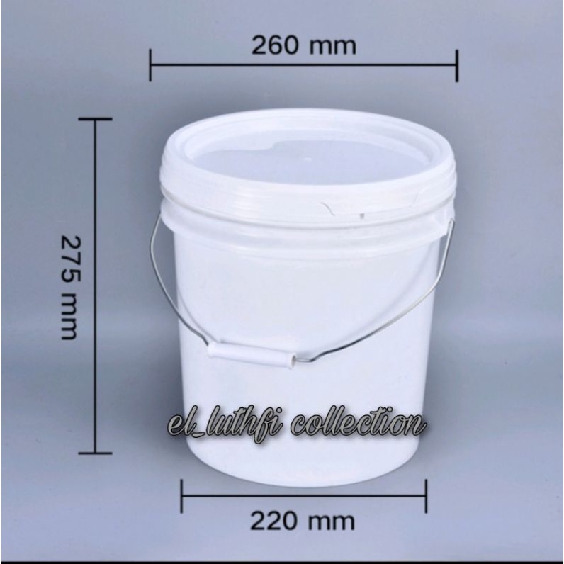Jual ember pail 10 liter bekas putih/warna polos + tutup | Shopee Indonesia