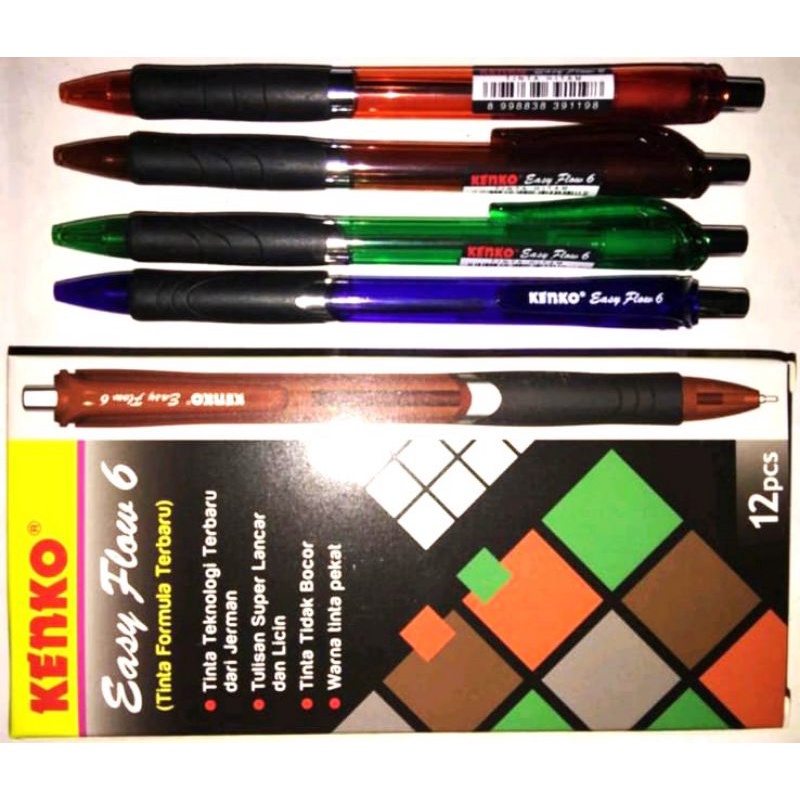 Jual Kenko Bolpen / Pulpen Kenko Easy Flow 0,5 Ball Pen (1pcs) | Shopee ...