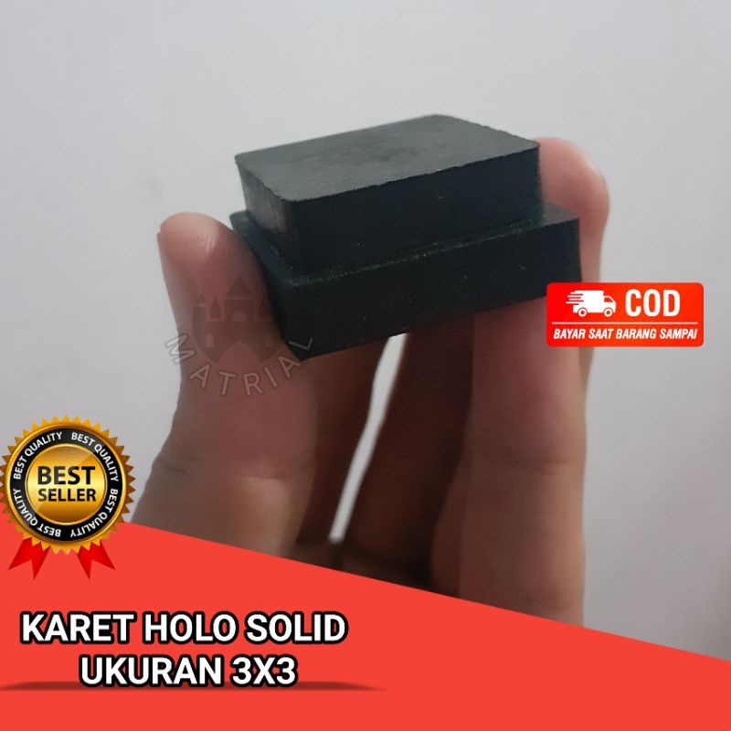 Jual Karet Holo Solid 3x3 cm Solid Padat Kaki Kursi Meja Tutup Hollow ...