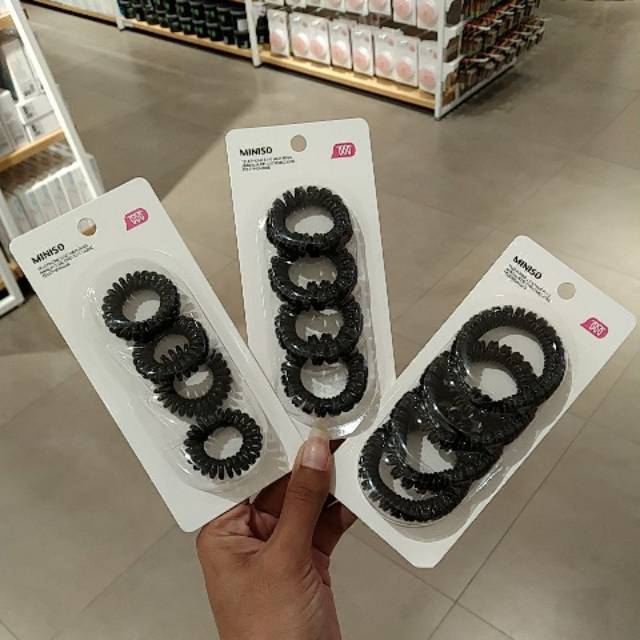 Jual Miniso spiral hair tie black | Shopee Indonesia