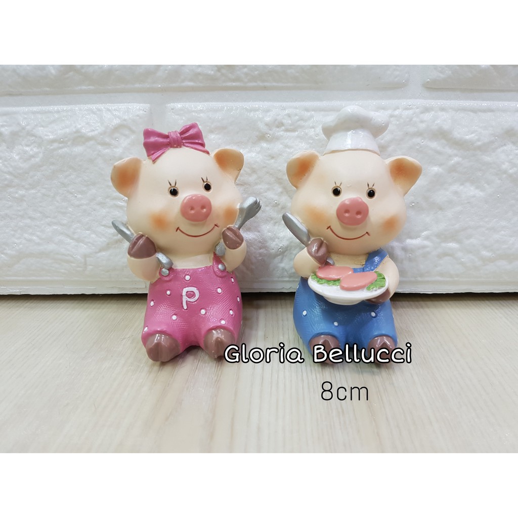 Jual patung pajangan babi chef pelayan pig steak piggy | Shopee Indonesia