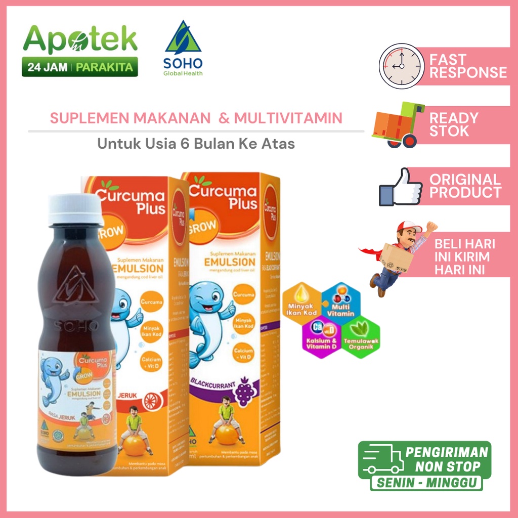 Jual Curcuma Plus / Grow Emulsion Plus Minyak Ikan untuk Penambah Nafsu ...