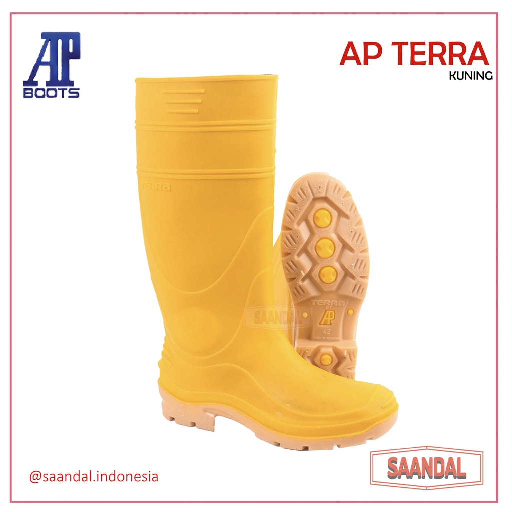 Jual Sepatu Boots Tinggi AP BOOTS Terra Kuning Putih Hijau Hitam APD ...
