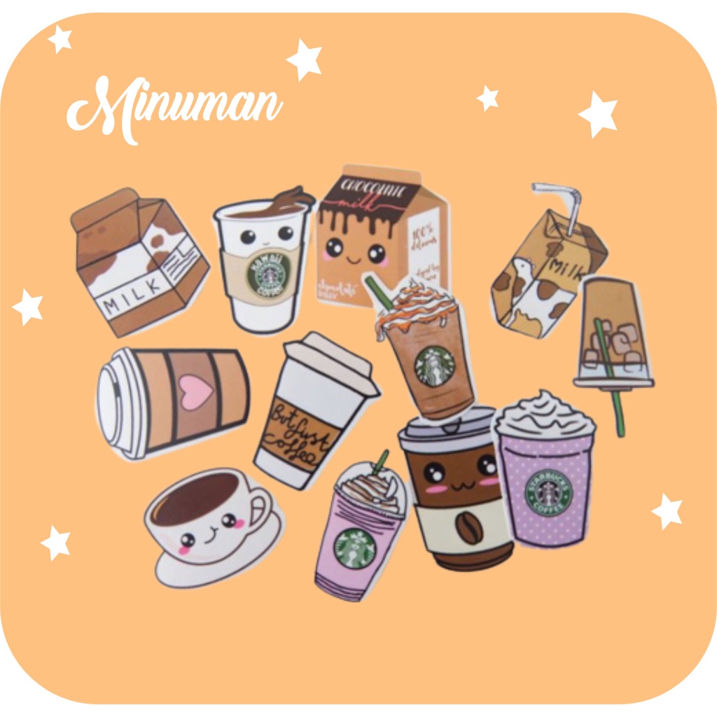 Jual STICKER AESTHETIC MINUMAN | Shopee Indonesia