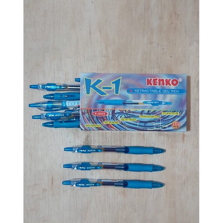 Jual [ ECER ] Pulpen Gel Pen KENKO K-1 0.5 mm WARNA BIRU | Shopee Indonesia