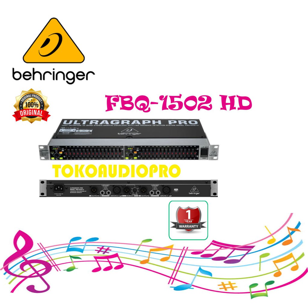 Jual Behringer FBQ1502HD Stereo Graphic Equalizer with Feedback ...