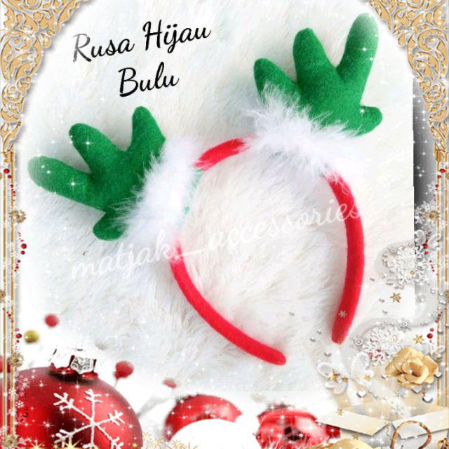 Jual Bando Natal Dewasa Desain Tanduk Rusa Bulu Bando Rusa | Shopee ...