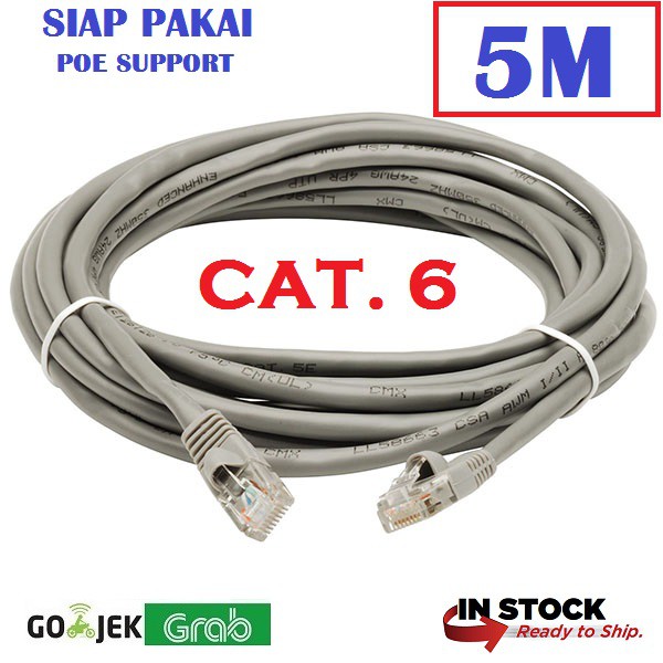 Jual CAT6 5M Kabel LAN 5Meter Cable Cat 6 UTP 5 Meter Siap Pakai ...