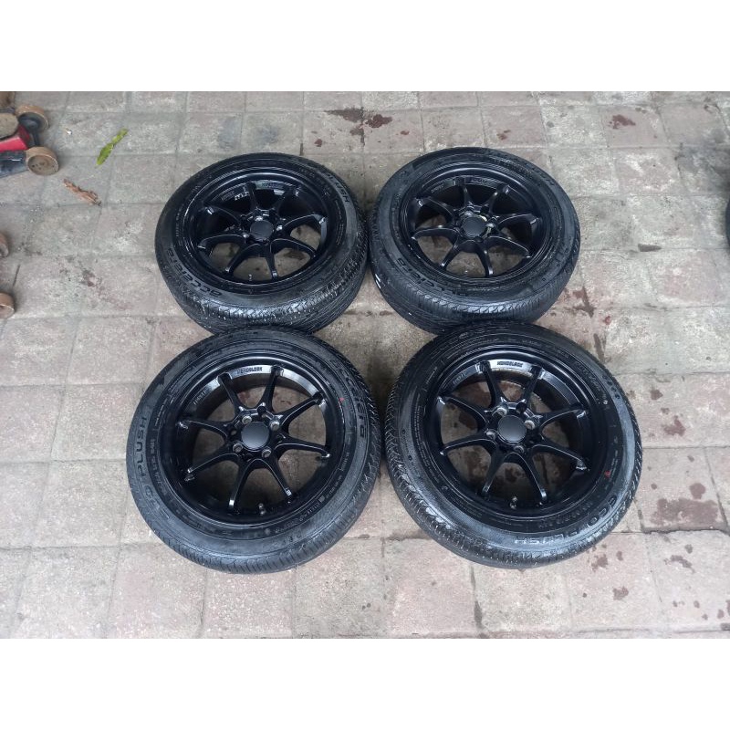 Jual VELG MOB BEKAS BAUT 4 PCD 100 DAN 114,3 MODEL CE28 RING 15 + BAN ...