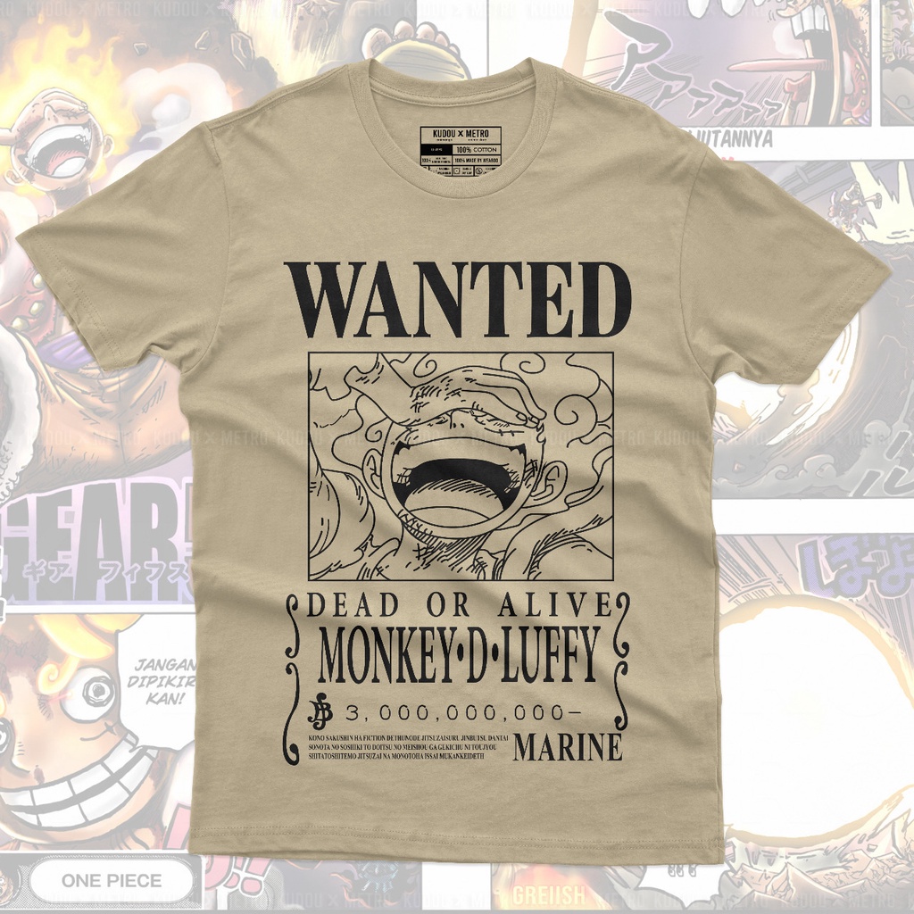 Jual Tshirt Luffy Wanted God Nika Line Art Gear 5 Anime Manga One Piece ...
