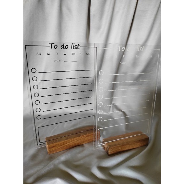 Jual acrylic planner a5 to do list akrilik planner acrylic weekly ...
