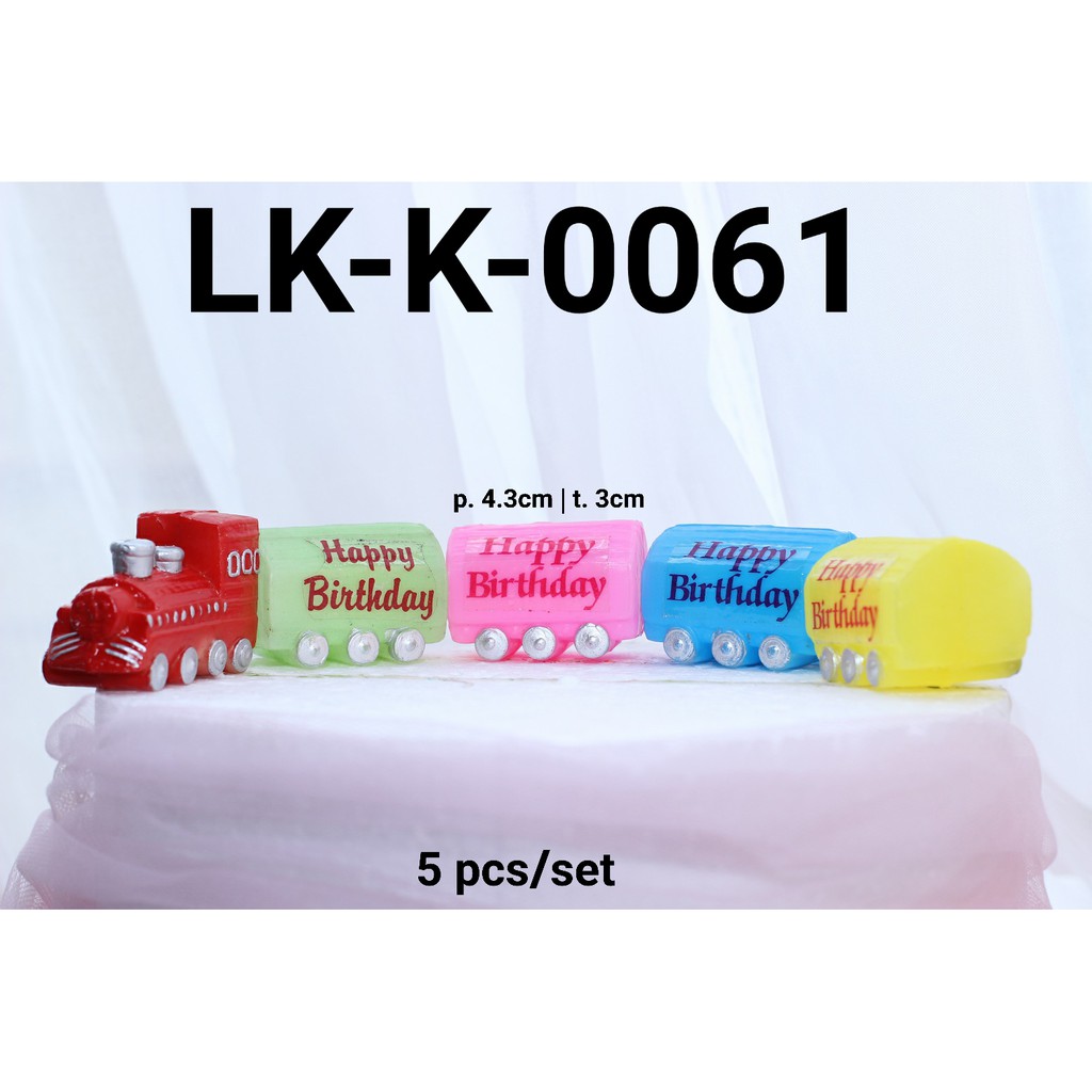 Jual LK-K-0061 Topper mainan Lain2 Lokal Kereta api Happy birthday ...