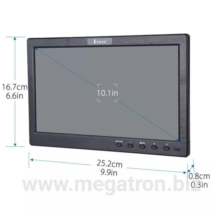 Jual TFT LED Monitor 10 inch (Input : HDMI, VGA, BNC, RCA) | Shopee ...