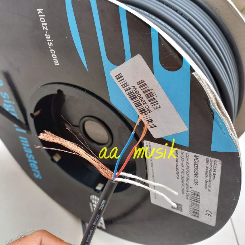 Jual JUAL PER METER KABEL MIC KLOTZ MC2000 ORIGINAL | Shopee Indonesia