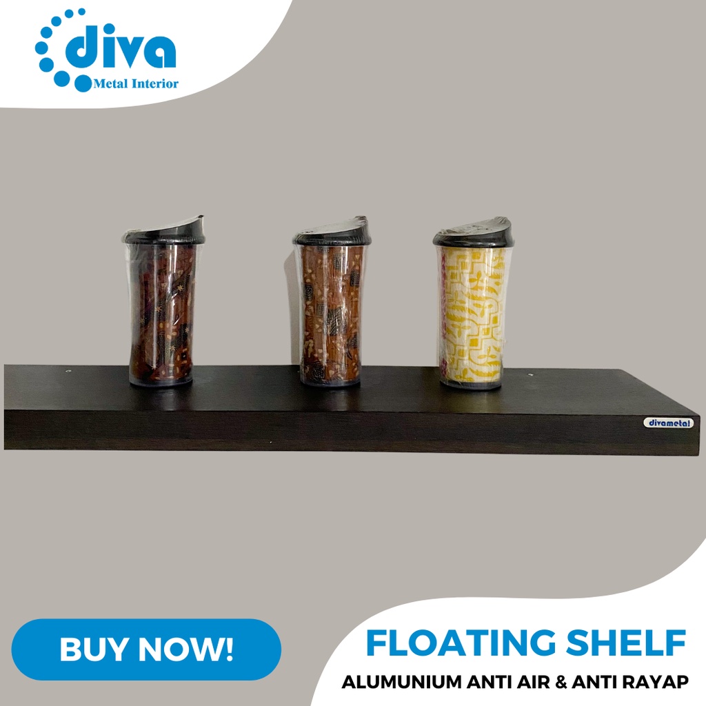 Jual [40x20] Floating Shelf Ambalan Rak Gantung Tempat Minum Tumblr ...