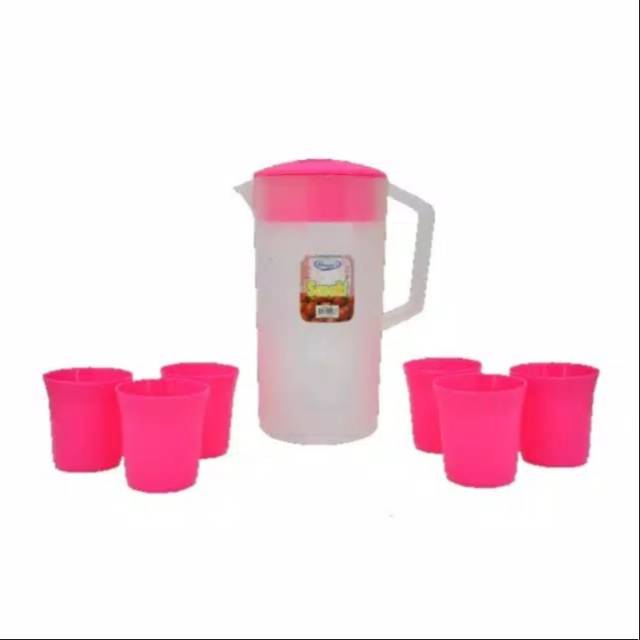 Jual Hawaii Teko Set 7 in 1 ( 1 teko 6 gelas ) 2,2 L | Shopee Indonesia