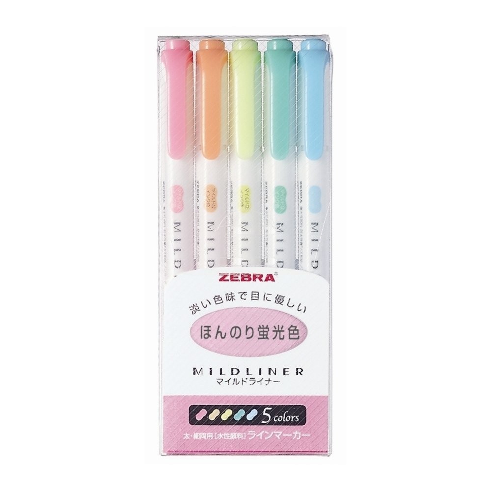 Jual Zebra Mildliner Double-Sided Set (Fluorescent Pastel) | Shopee ...