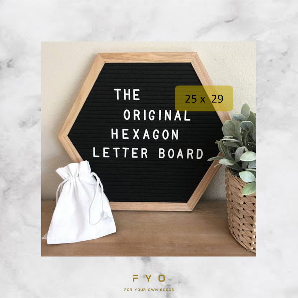 Jual PAPAN HURUF Letter board Hexagon home decor wall decoration ...