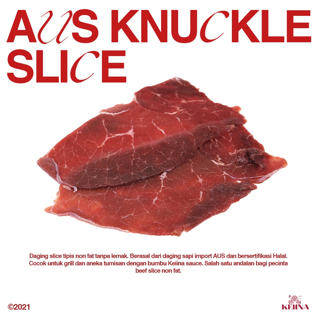 Jual Daging Sapi Beef Aus Knuckle Slice Non Fat Tanpa Lemak | Shopee ...