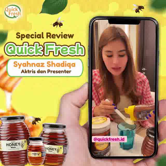 Jual Madu Murni Asli Quick Fresh Honey 100Gr (Jar Kaca) | Shopee Indonesia