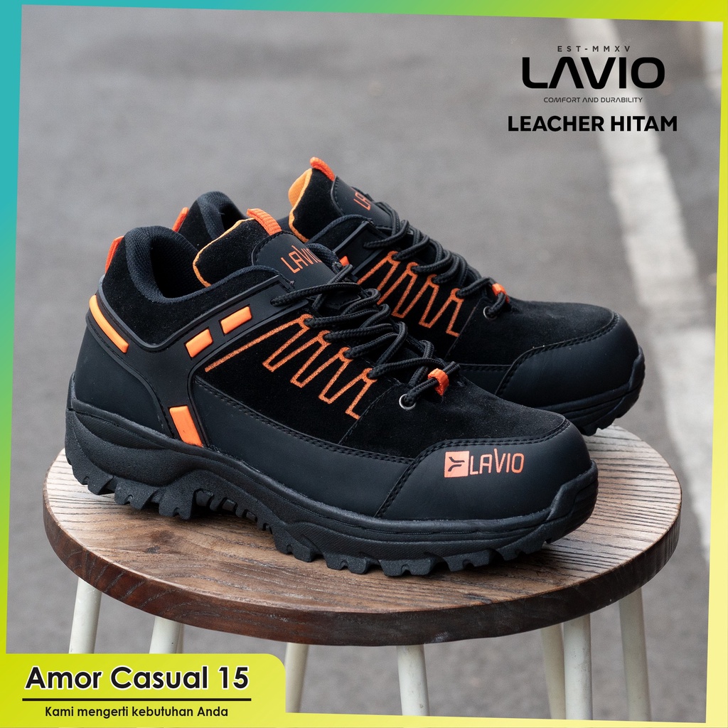 Jual Sepatu Septi Pria Ujung Besi Boot Pendek Original Lavio Leacher ...