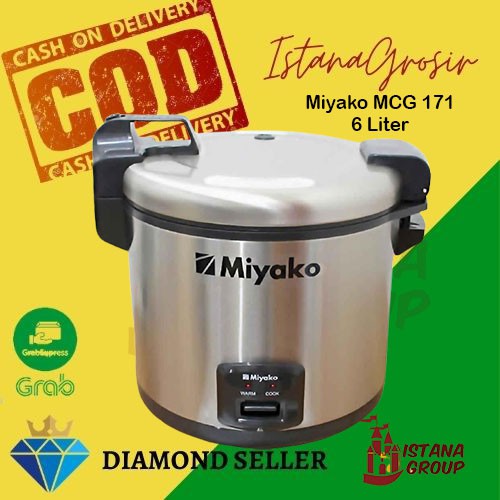 Jual Miyako Magic Com Jumbo Rice Cooker MCG 171 MG171 6 Liter | Shopee ...