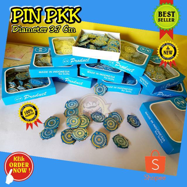 Jual Pin PKK biru gambar timbul /embos / foil / ukuran 3.7 cm | Shopee ...