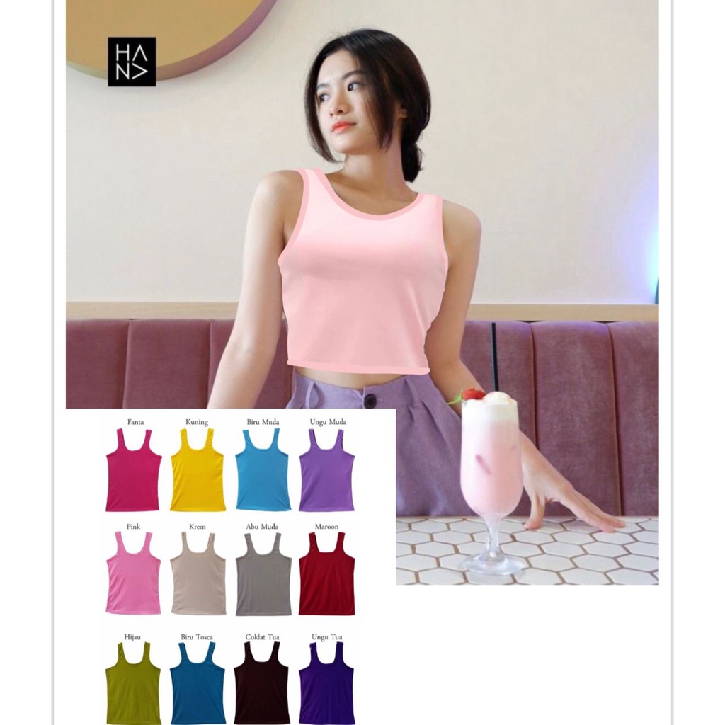 Jual COD CROP TANK TOP WANITA/TANK TOP WANITA/singlet wanita | Shopee ...