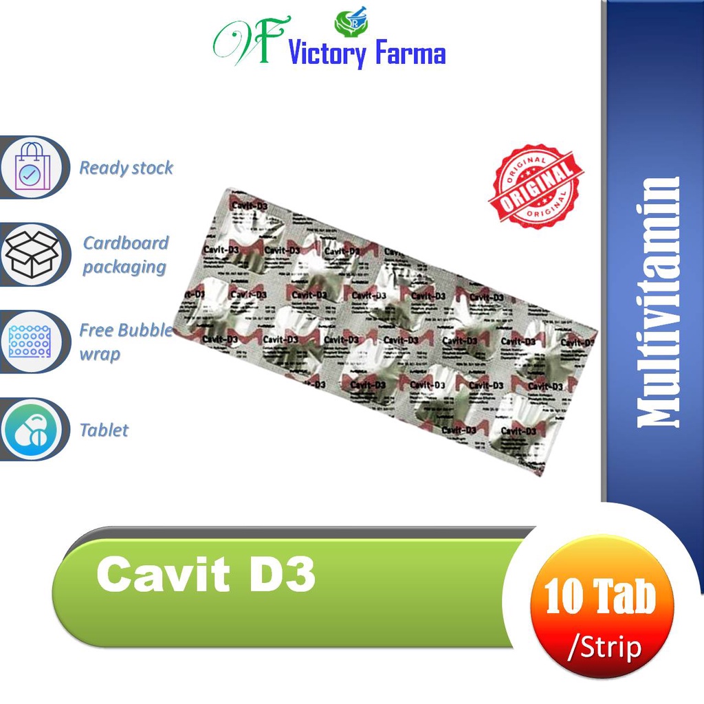 Jual Cavit D3 Strip 10 Tablet / Vitamin D | Shopee Indonesia