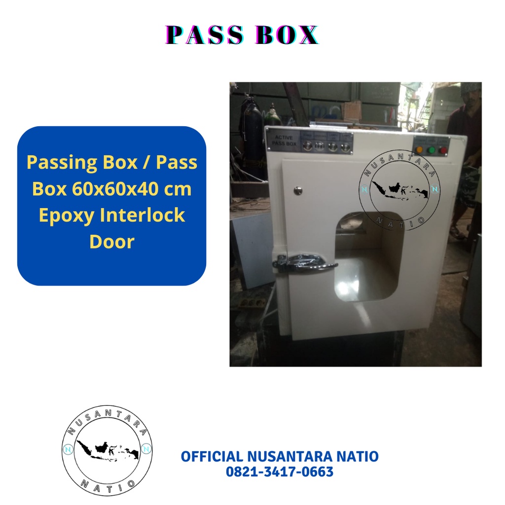 Jual Passing Box / Pass Box 60x60x40 cm Epoxy Interlock Door | Shopee ...