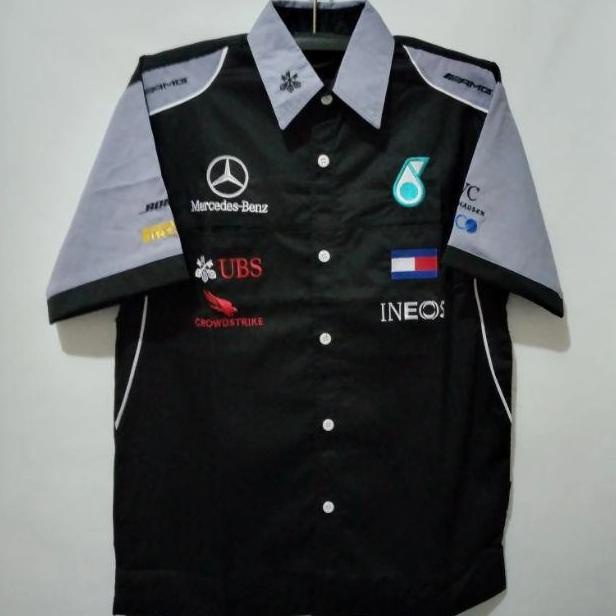 Jual BAJU HEM KEMEJA SERAGAM OTOMOTIF CLUB KOMUNITAS MERCEDES BENZ F1 ...